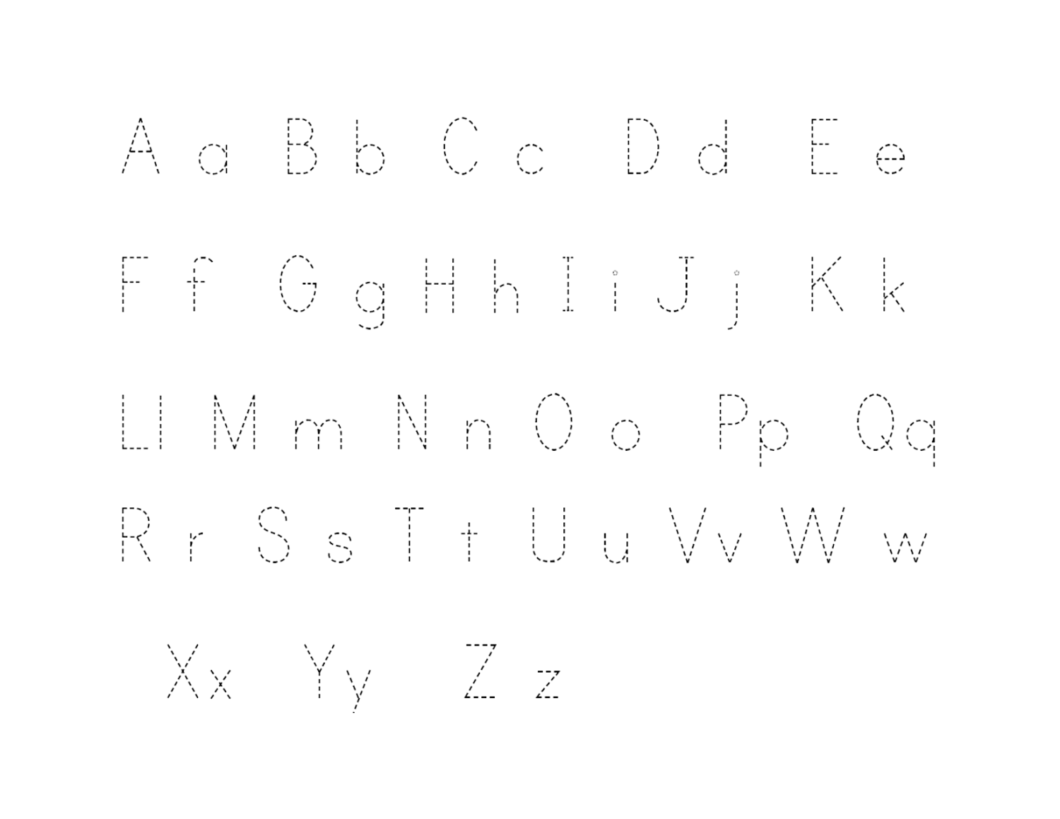 Printable Traceable Alphabet Letters Activity Shelter Printable Traceable Alphabet Letters Activity Shelter