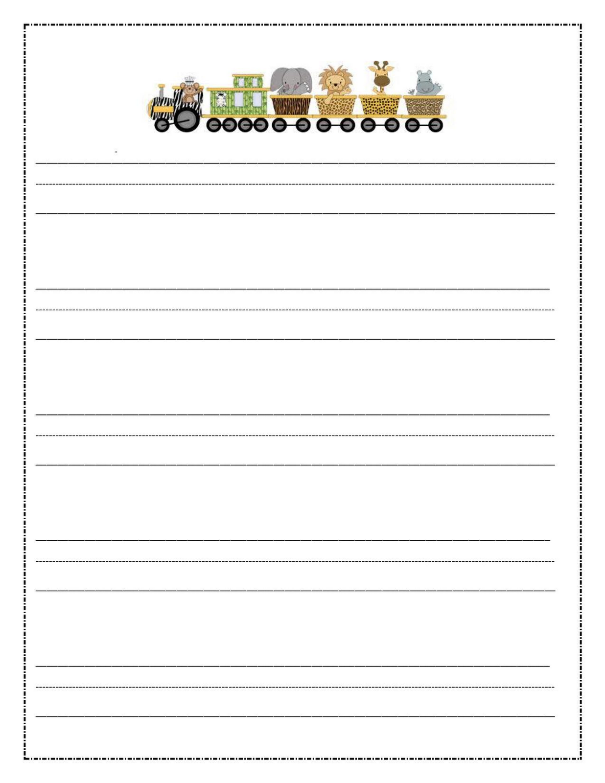 Printable Lined Kindergarten Paper
