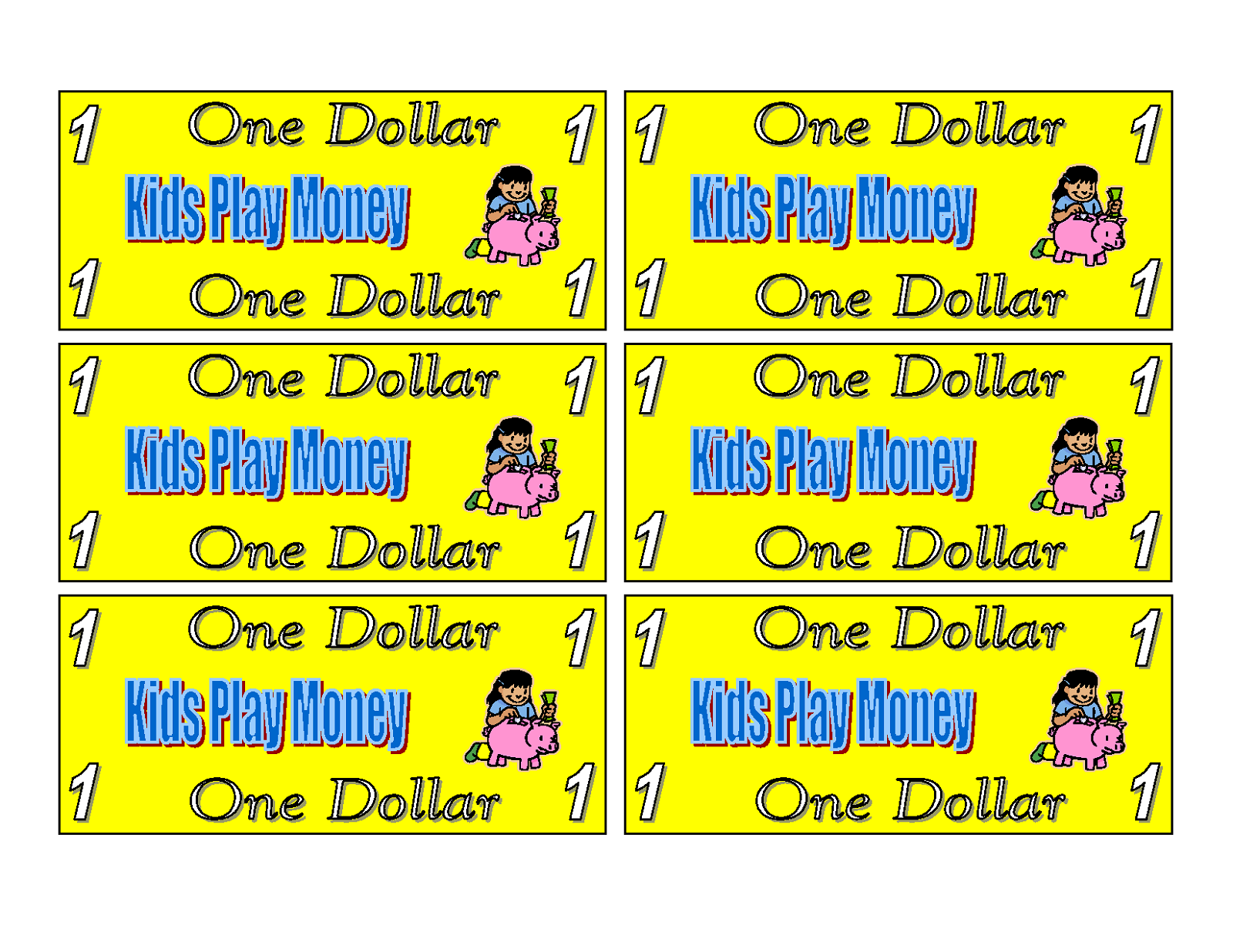 Printable Play Money For Kids Activity Shelter