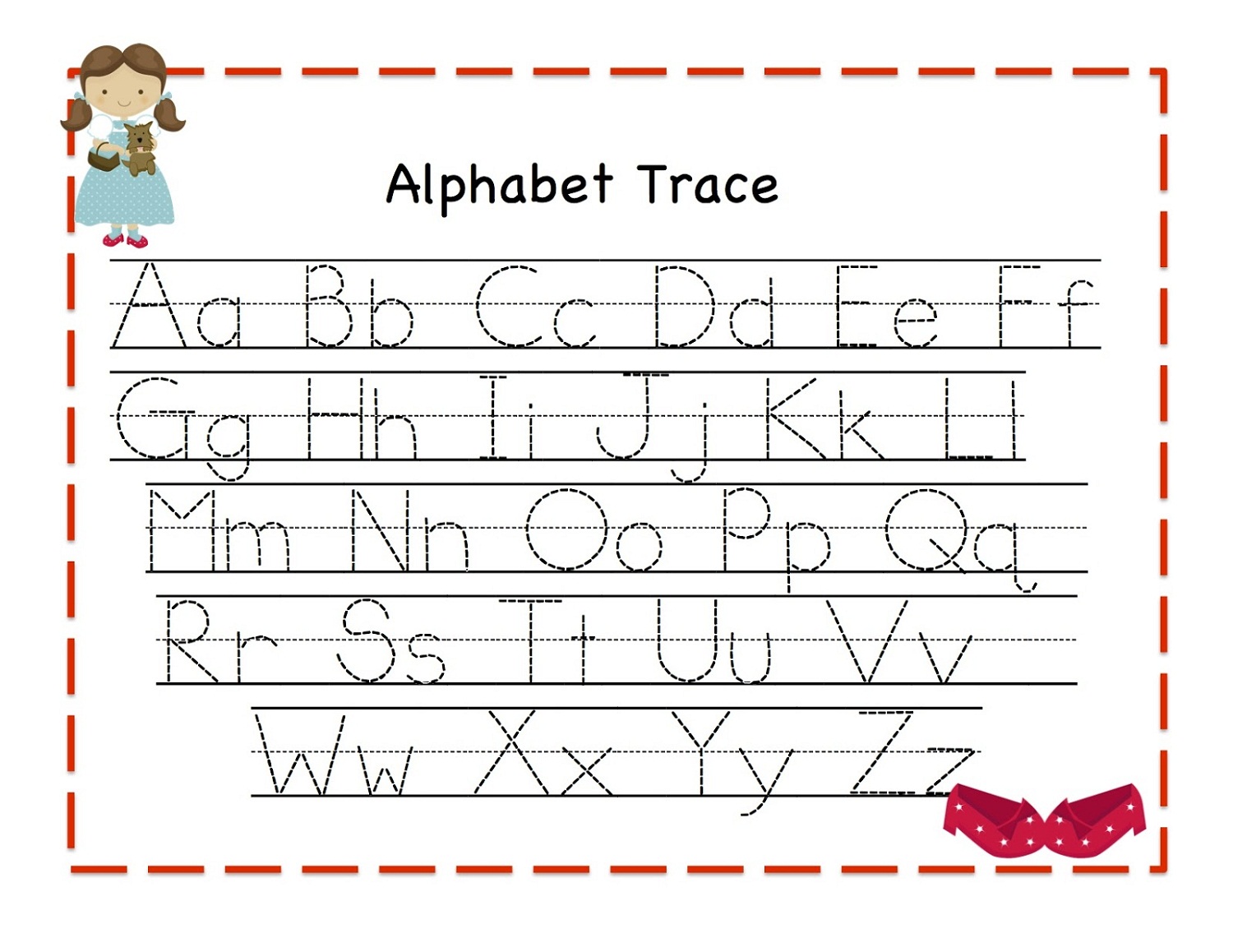 Trace Alphabet Letters For Children Activity Shelter Trace Alphabet Letters For Children Activity Shelter