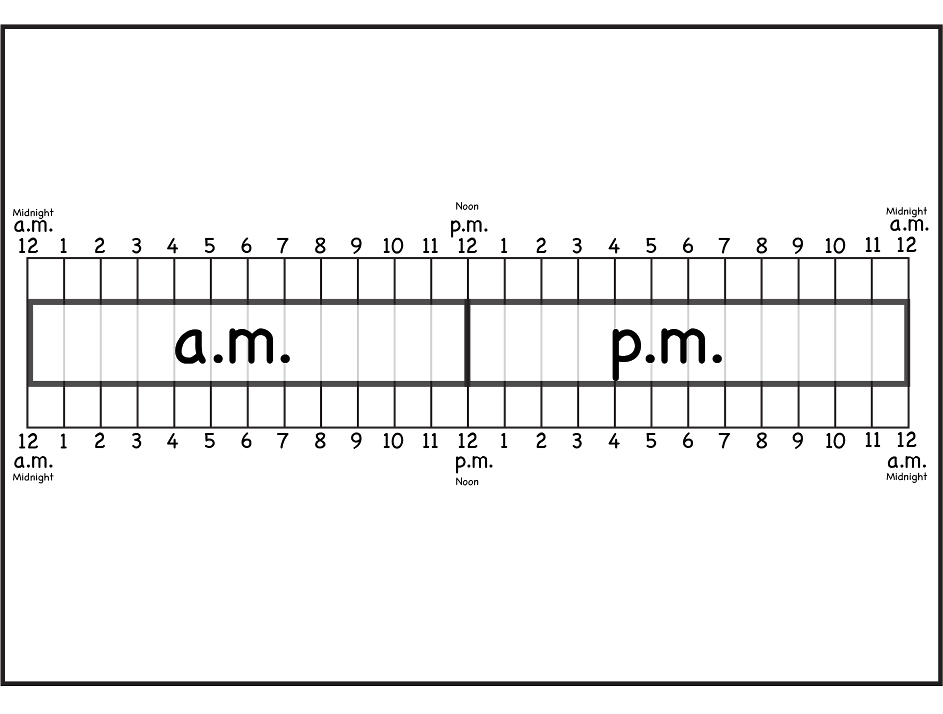 Printable Elapsed Time Rulers Activity Shelter