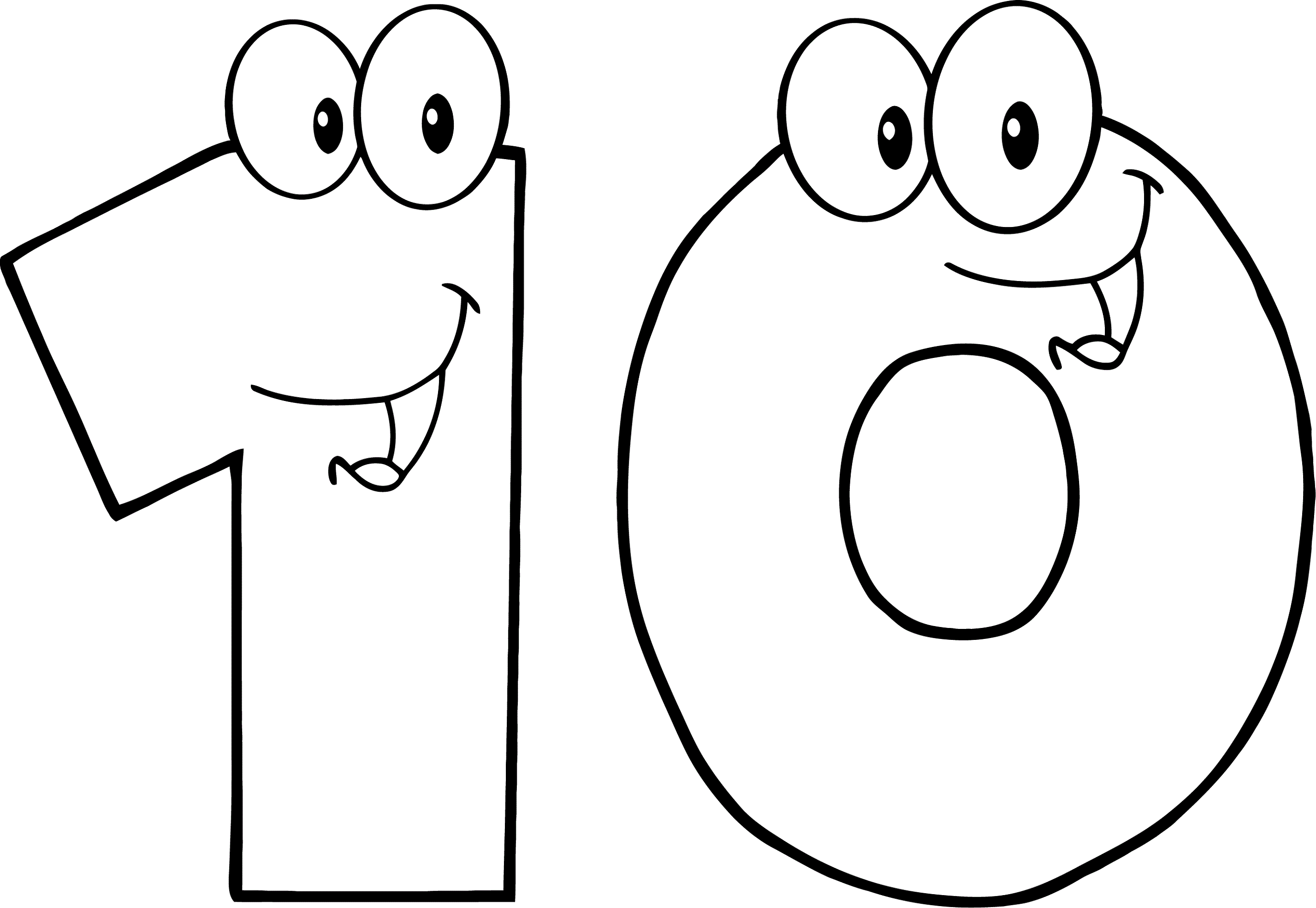 Printable Pictures Of Number 10 Activity Shelter