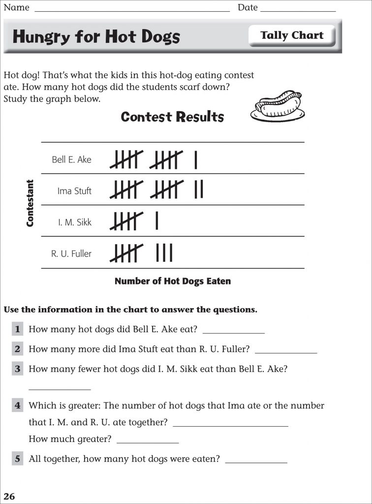 Tally Chart Worksheets For Kids Activity Shelter