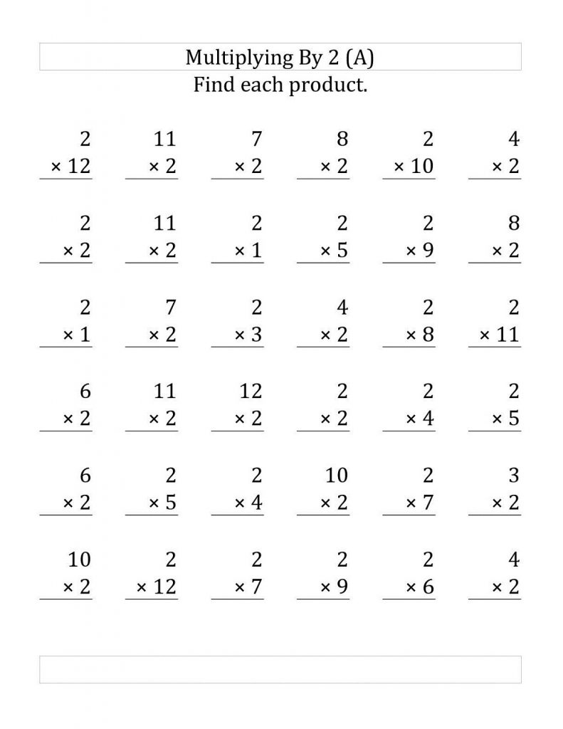 Multiply By 2 Worksheets Activity Shelter