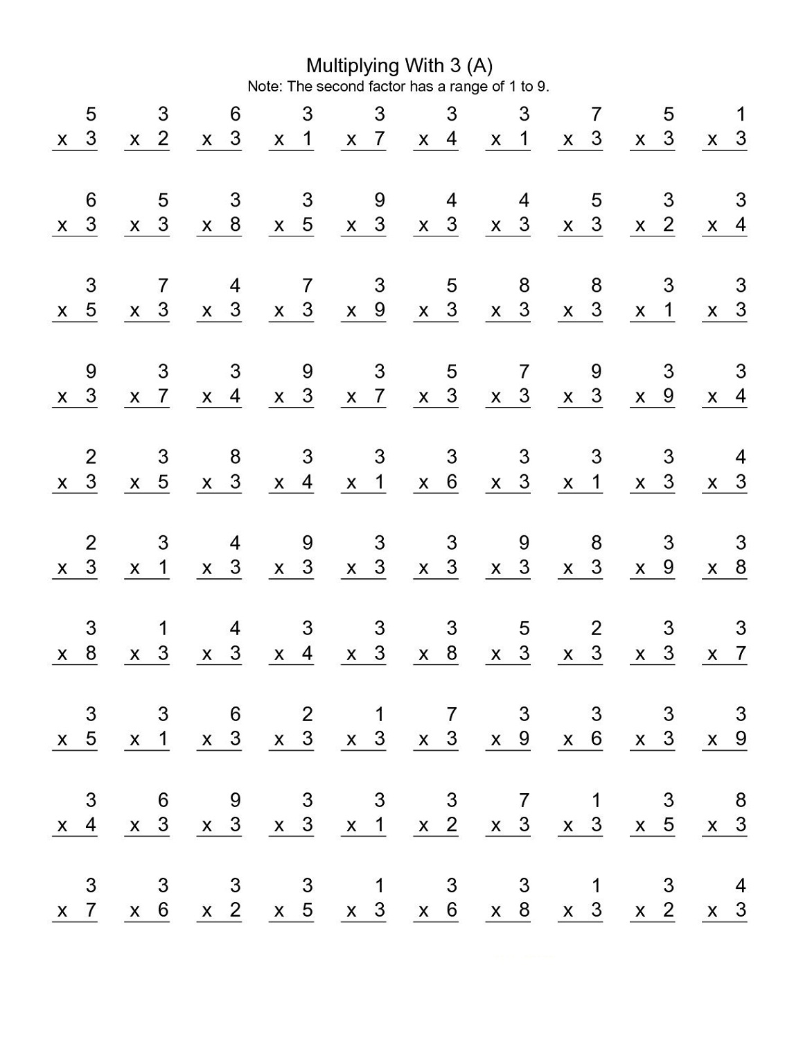 Multiply by 3 Worksheets | Activity Shelter Multiply by 3 Worksheets | Activity Shelter
