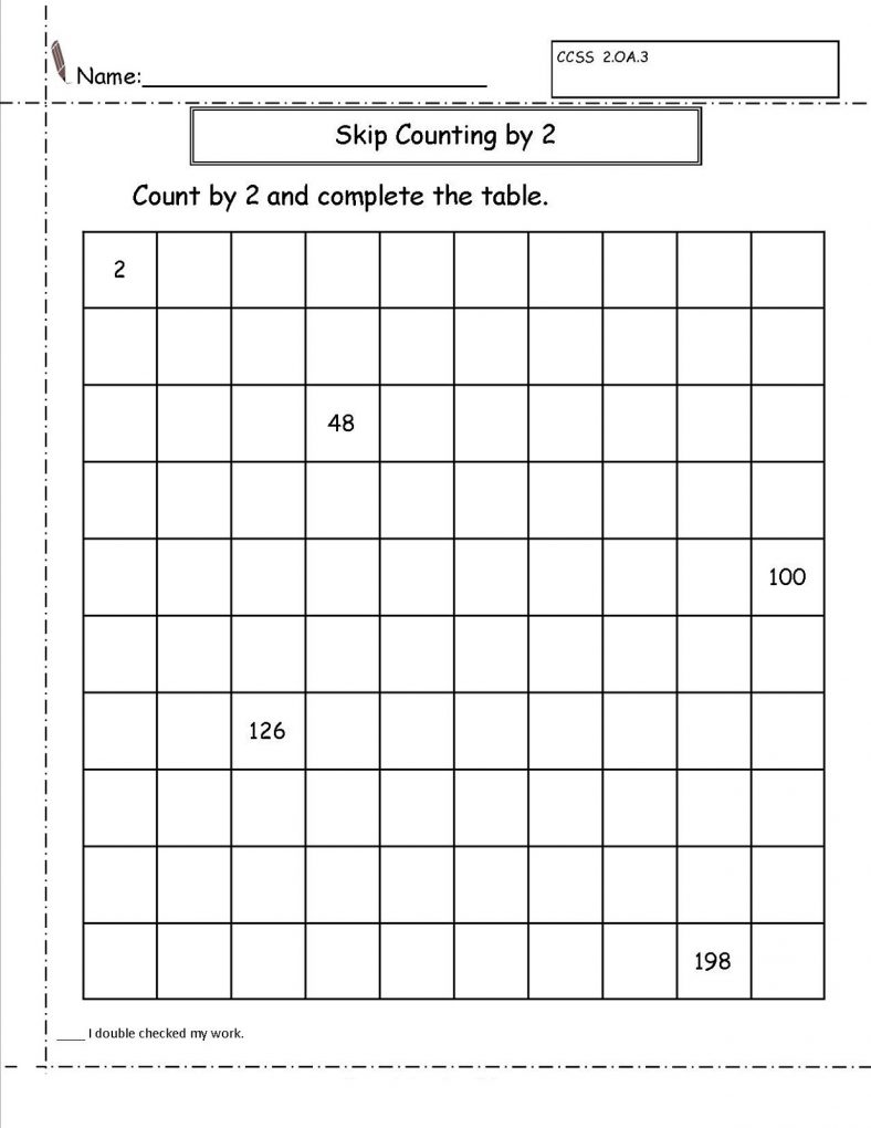 Skip Count By 2 Worksheets Activity Shelter