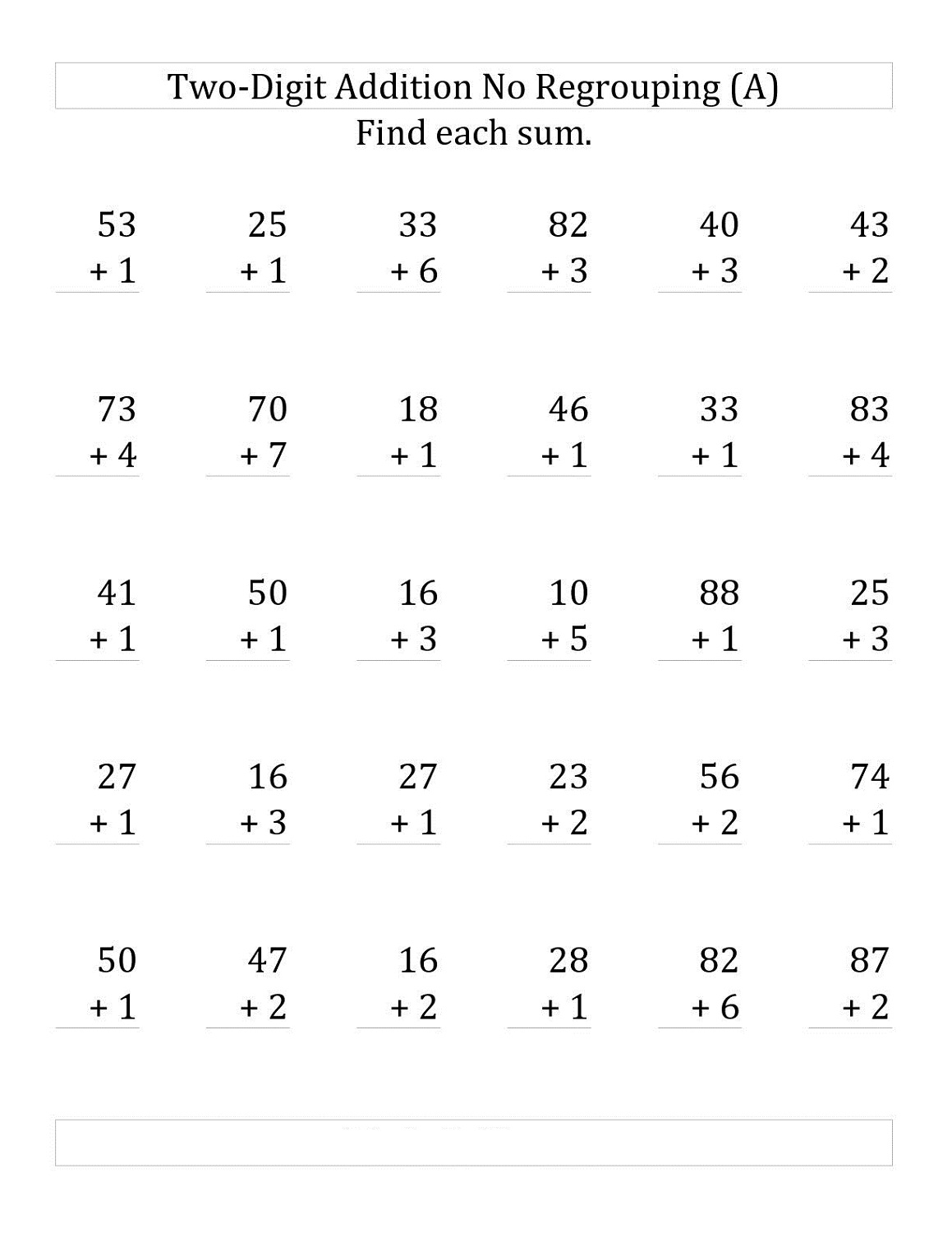 Single Digit Subtraction Drills