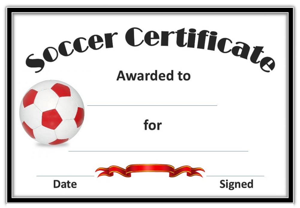 Soccer Certificate Templates Activity Shelter