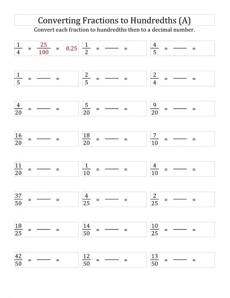 Tenths and Hundredths Worksheets | Activity Shelter Tenths and Hundredths Worksheets | Activity Shelter