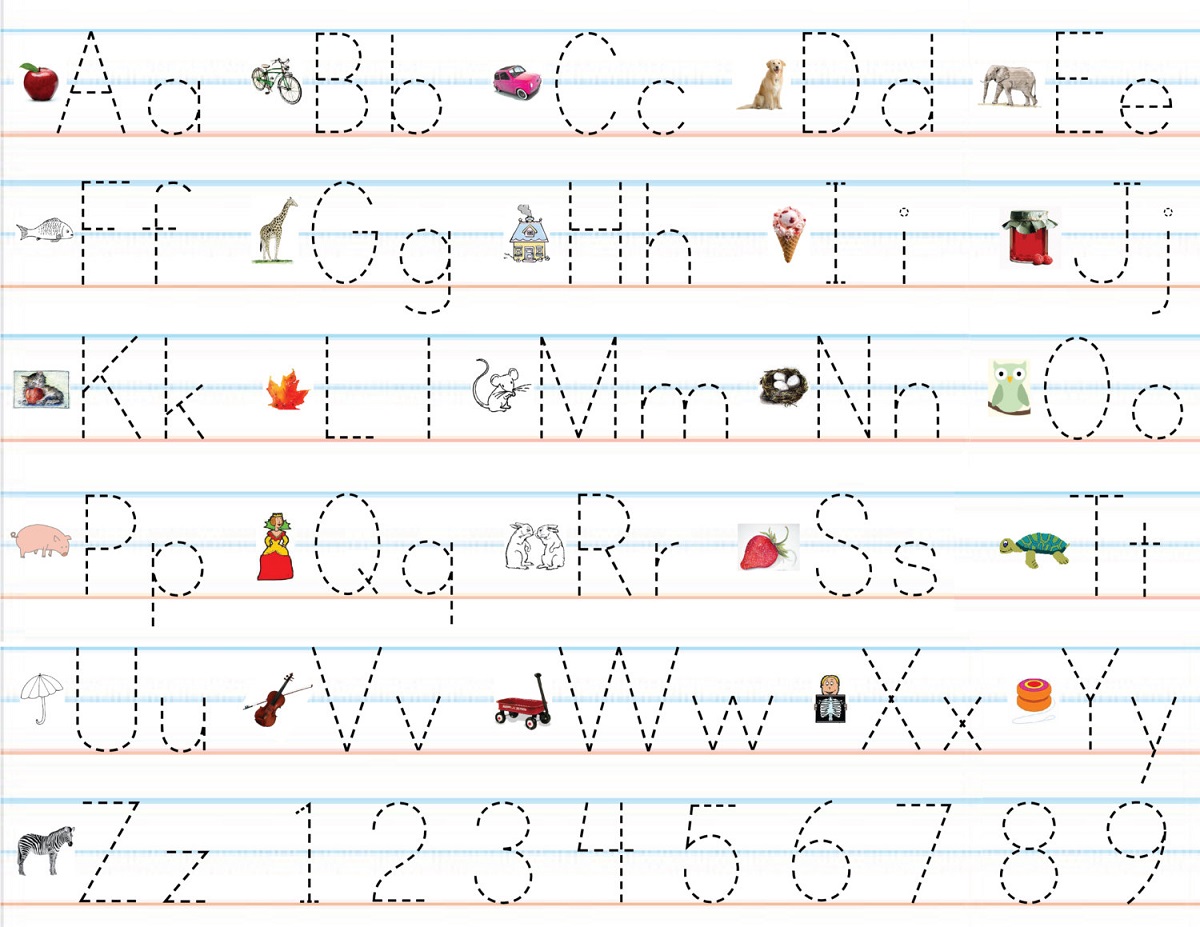 10 Best Free Printable Tracing Letters Printableecom Alphabet 