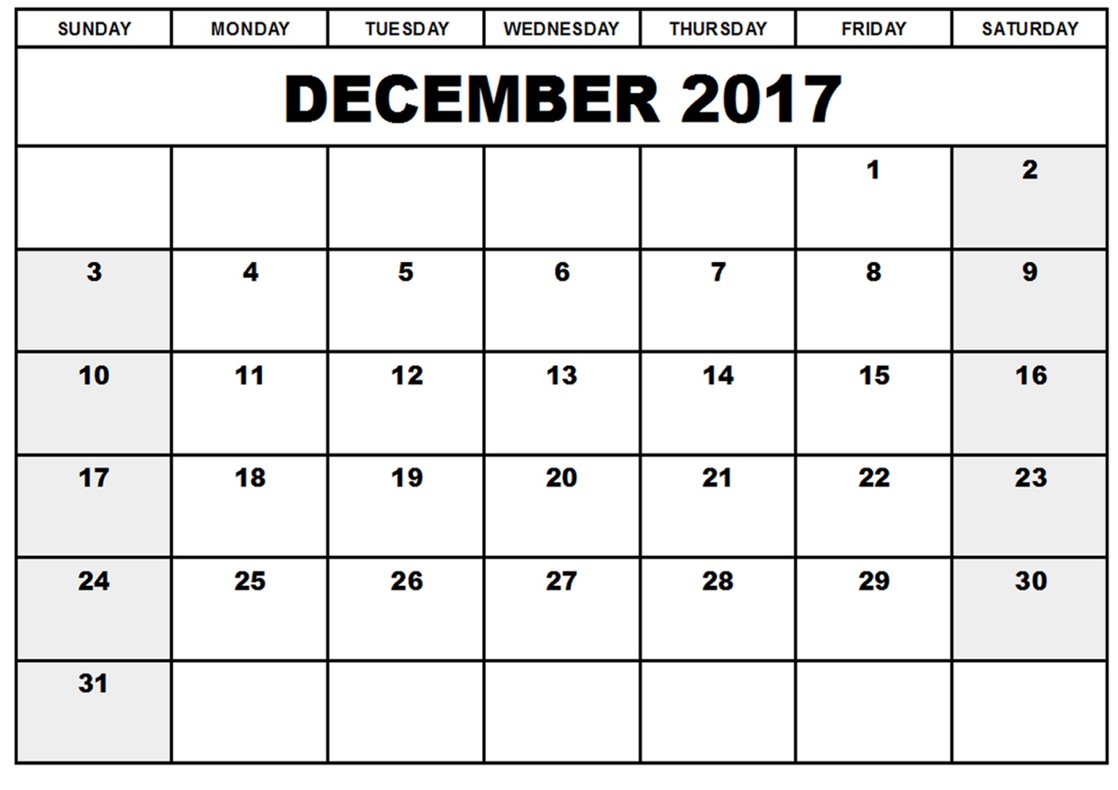 December 2017 Calendars Printable Activity Shelter