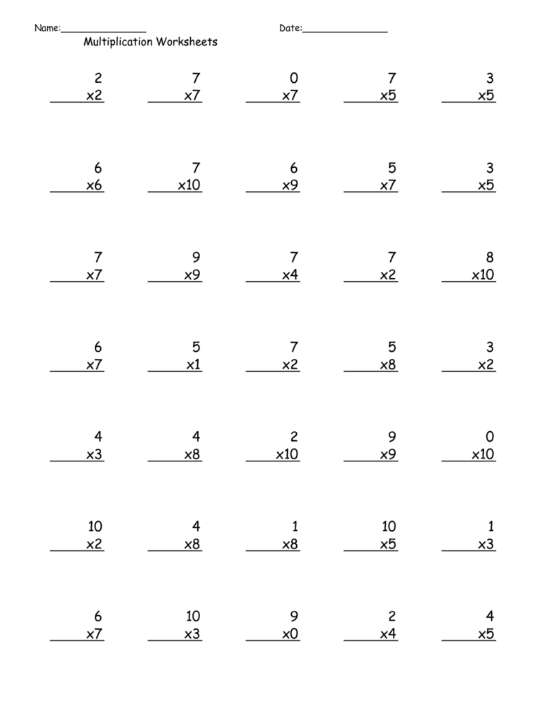 Printable Times Tables Worksheets Activity Shelter