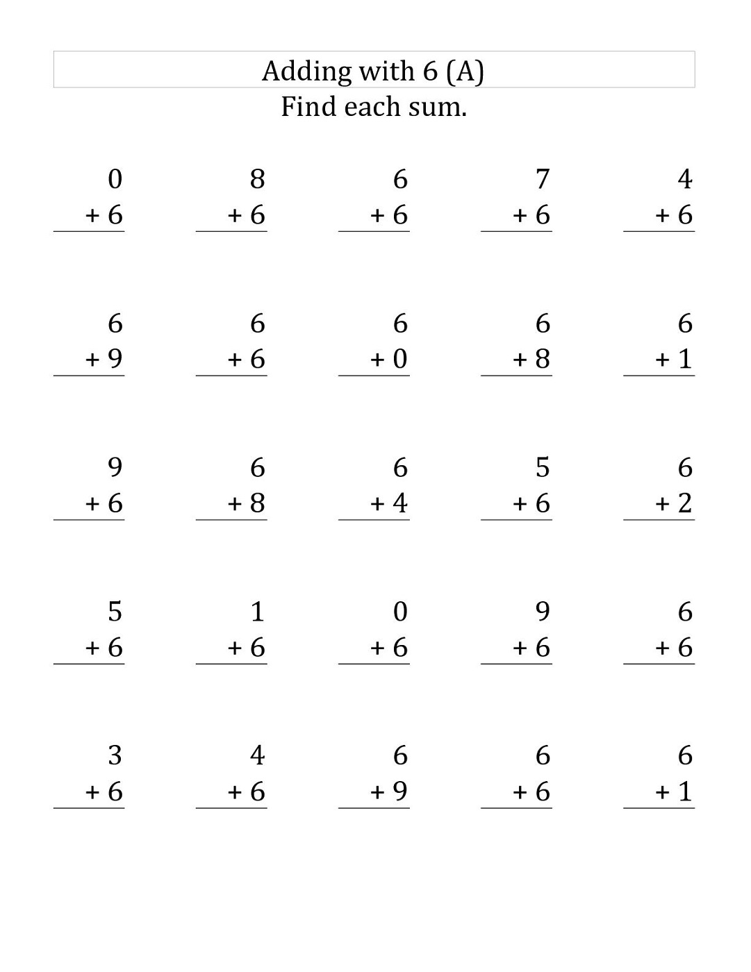 Fun AAA Math Worksheets Activity Shelter