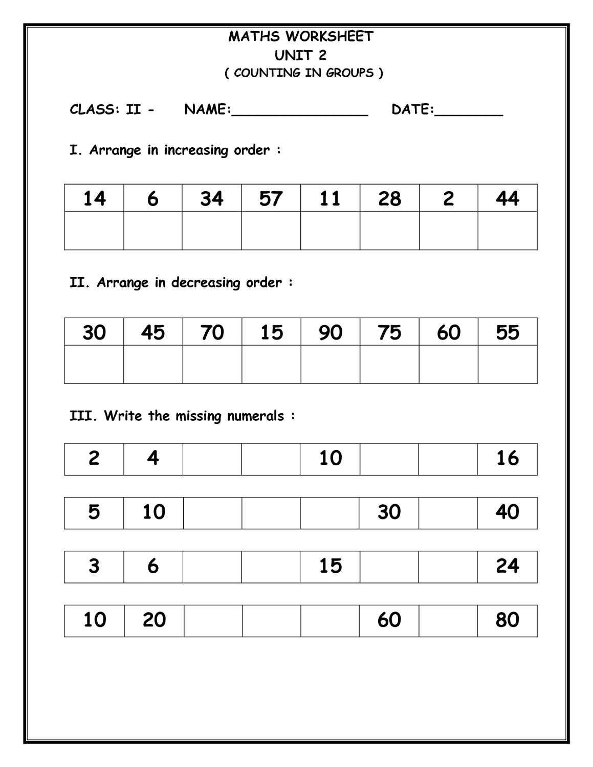 Free Math Worksheets KS2 Activity Shelter