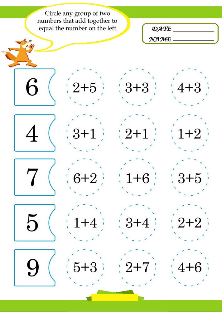 Math Sums For Kids Printable Activity Shelter