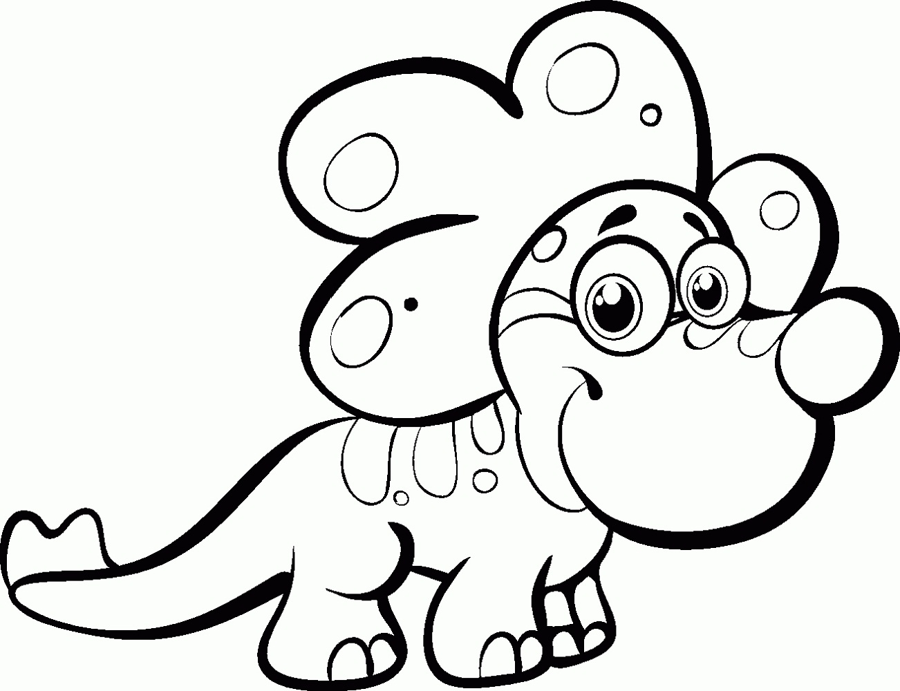 Cute Dinosaur Coloring Pages For Kids At Getcolorings BB9